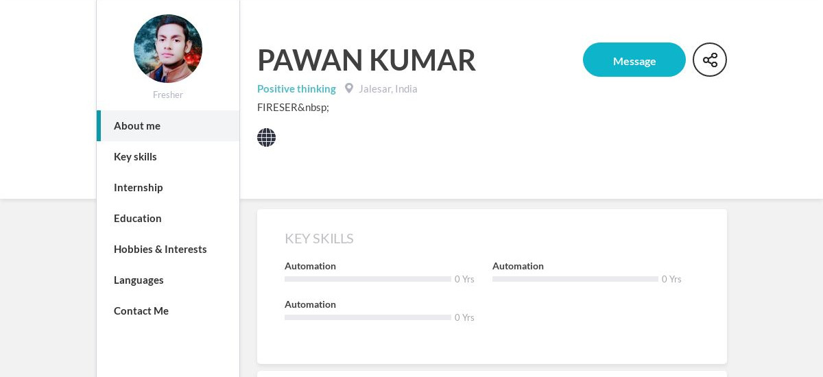 PAWAN KUMAR Online Resume | CraftmyCV