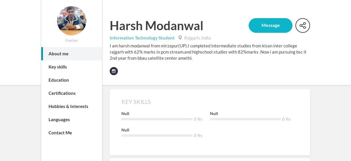 Harsh Modanwal Online Resume | CraftmyCV