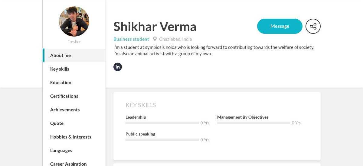 Shikhar Verma Online Resume | CraftmyCV