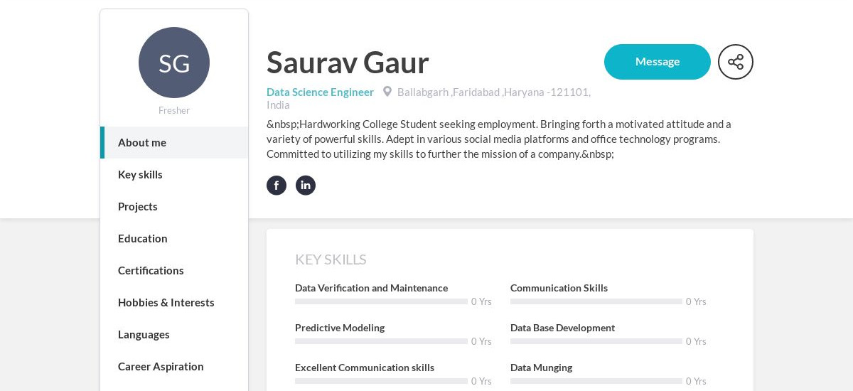 Saurav Gaur Online Resume | CraftmyCV