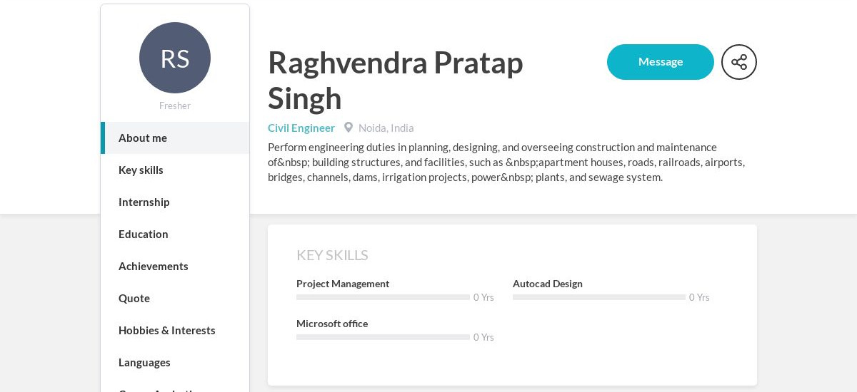 Raghvendra Pratap Singh Online Resume | CraftmyCV