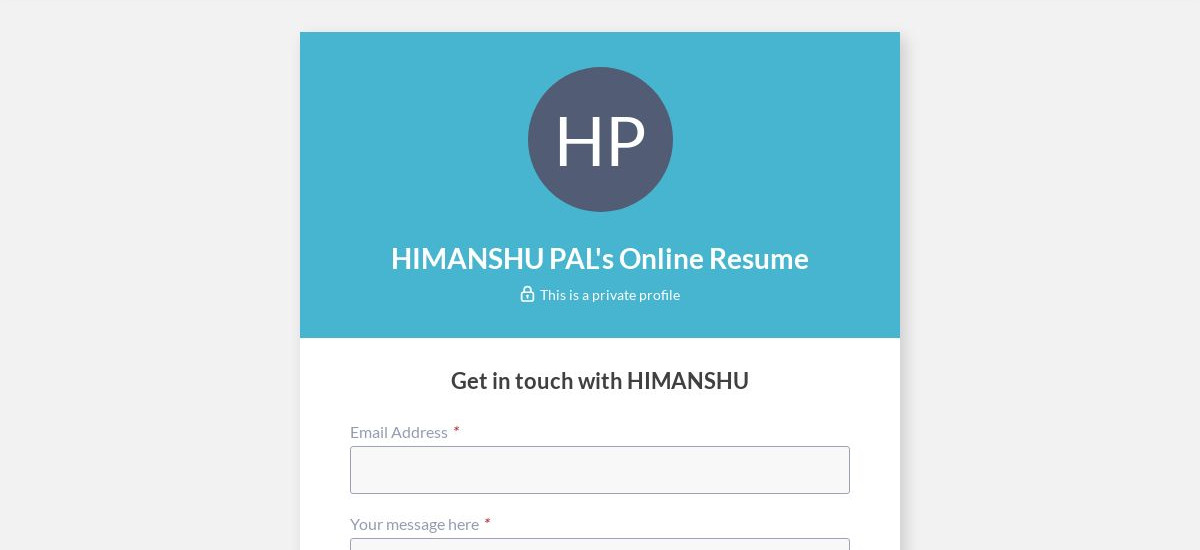 Himanshu Pal Online Resume | CraftmyCV Himanshu Pal Online Resume | CraftmyCV