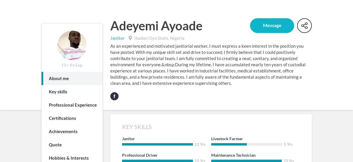 Adeyemi Ayoade Online Resume | CraftmyCV