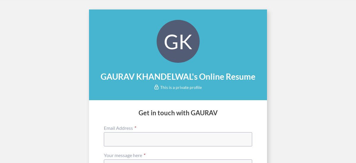 GAURAV KHANDELWAL Online Resume | CraftmyCV