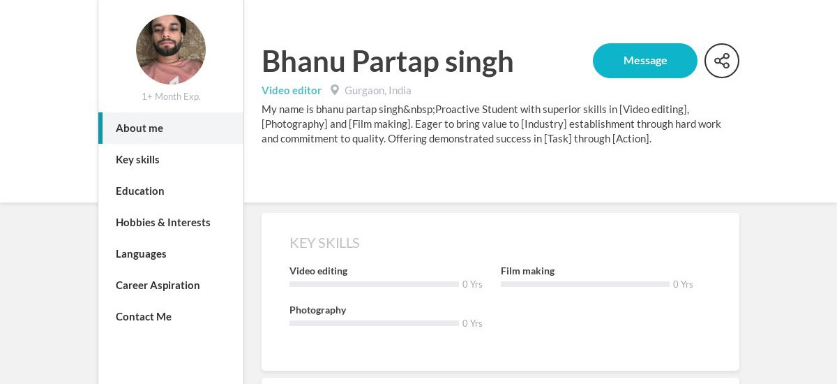 Bhanu Partap singh Online Resume | CraftmyCV Bhanu Partap singh Online Resume | CraftmyCV