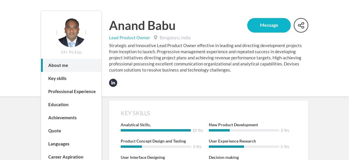Anand Babu Online Resume | CraftmyCV