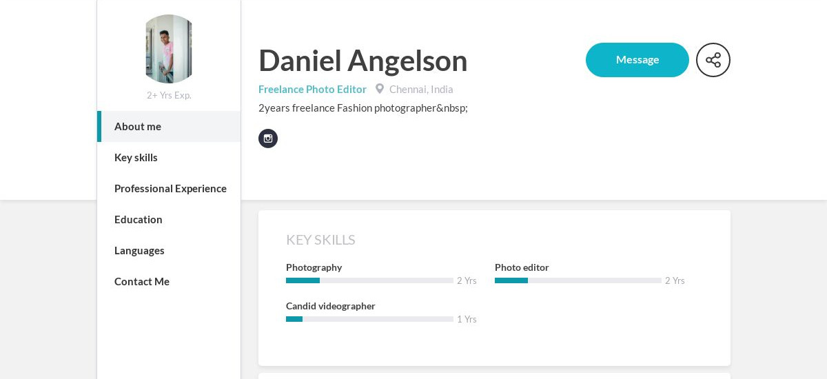 Daniel Angelson Online Resume | CraftmyCV