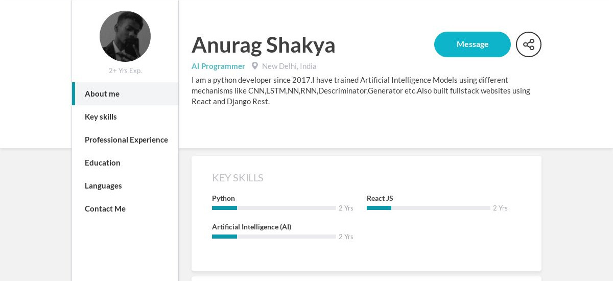 Anurag Shakya Online Resume | CraftmyCV