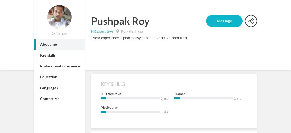 Pushpak Roy Online Resume | CraftmyCV