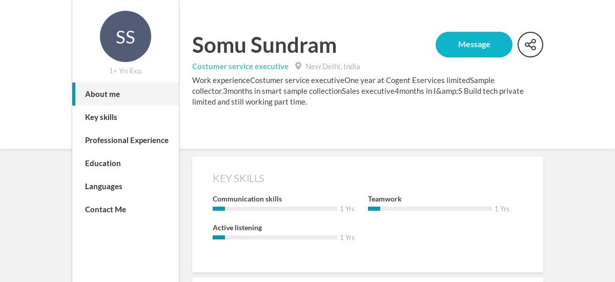 Somu Sundram Online Resume | CraftmyCV