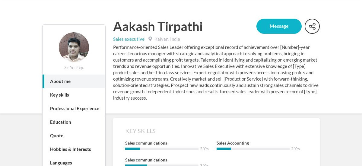 Aakash Tirpathi Online Resume | CraftmyCV