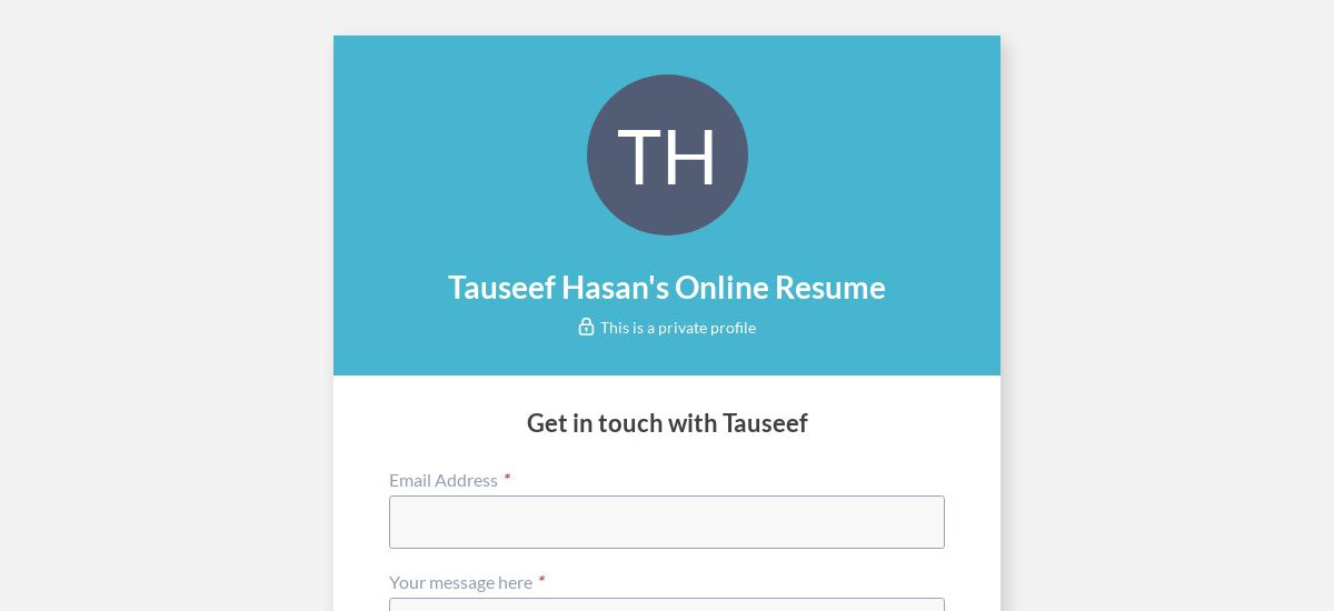 Tauseef Hasan Online Resume | CraftmyCV