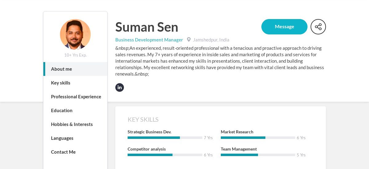 Suman Sen Online Resume | CraftmyCV