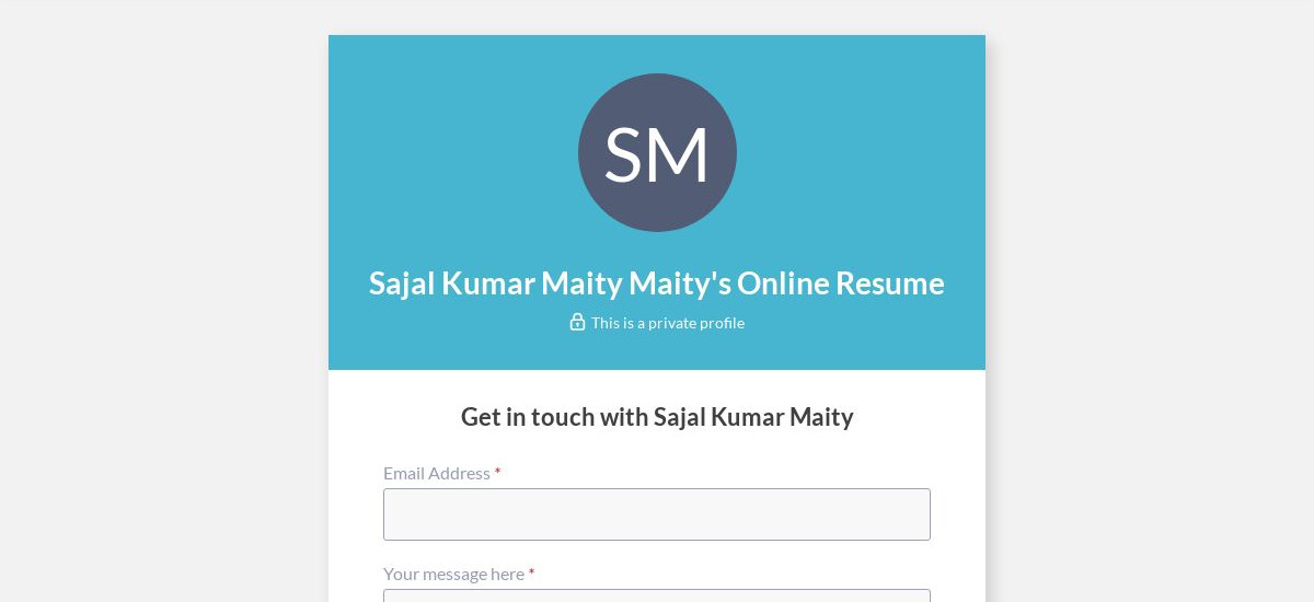 Sajal Kumar Maity Maity Online Resume | CraftmyCV