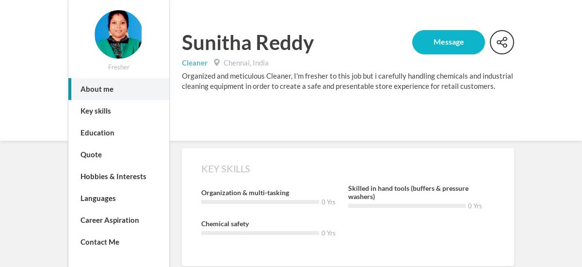 Sunitha Reddy Online Resume | CraftmyCV