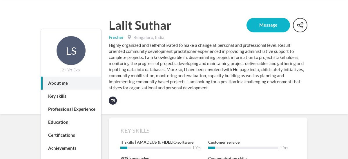 Lalit Suthar Online Resume | CraftmyCV