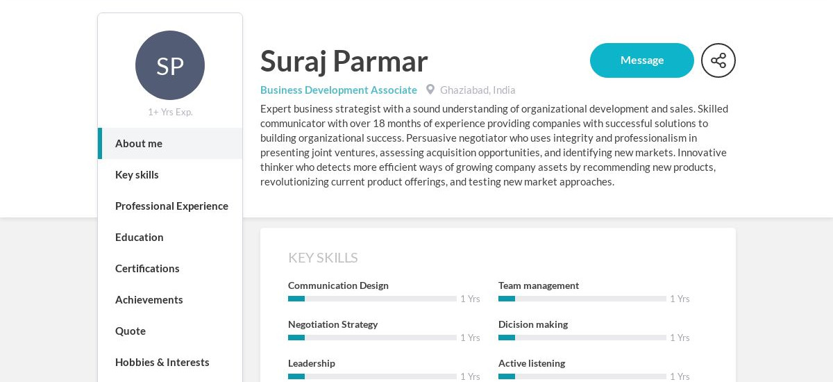 Suraj Parmar Online Resume | CraftmyCV
