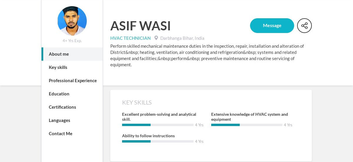 ASIF WASI Online Resume | CraftmyCV