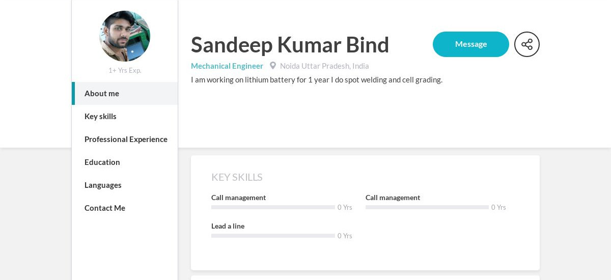 Sandeep Kumar Bind Online Resume | CraftmyCV