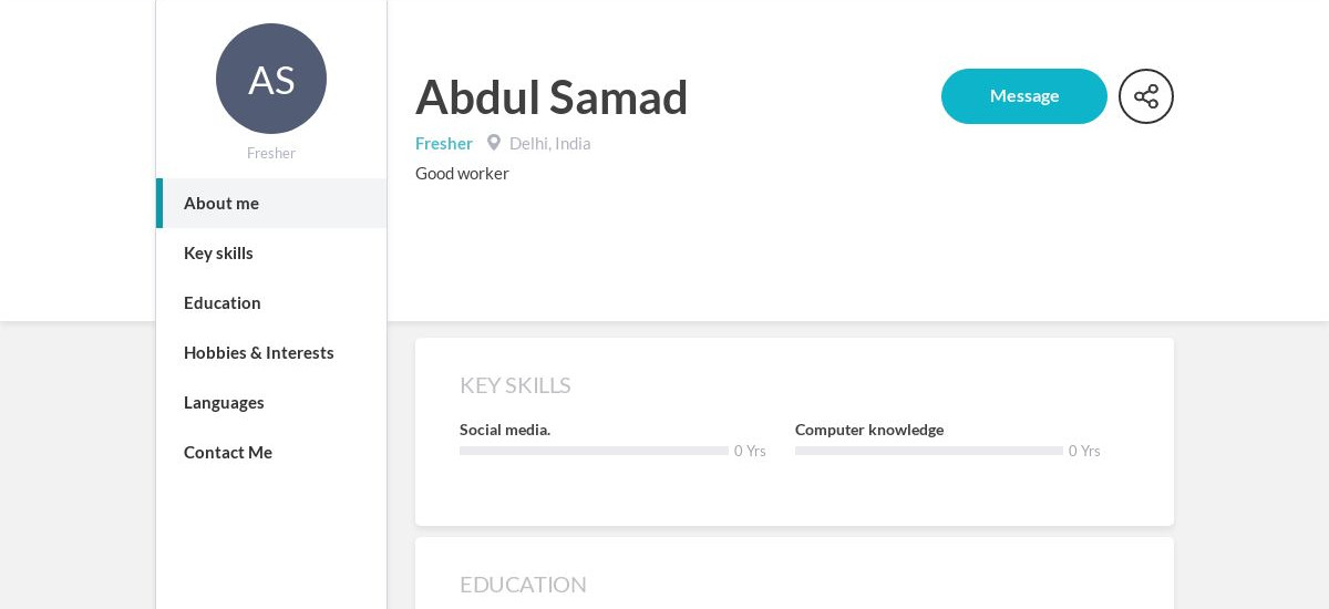 Abdul Samad Online Resume | CraftmyCV