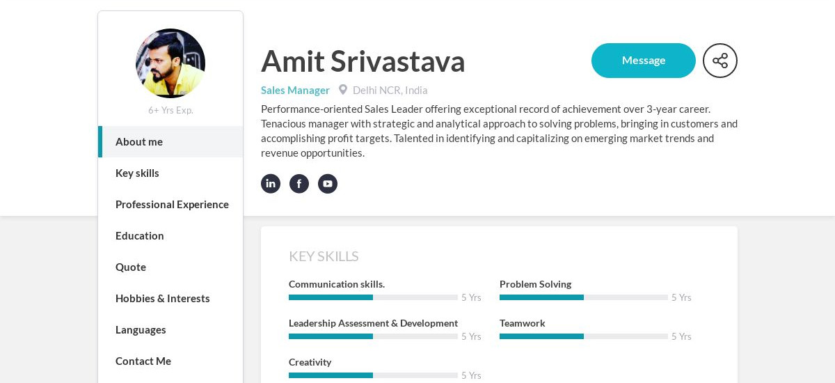 Amit Srivastava Online Resume | CraftmyCV