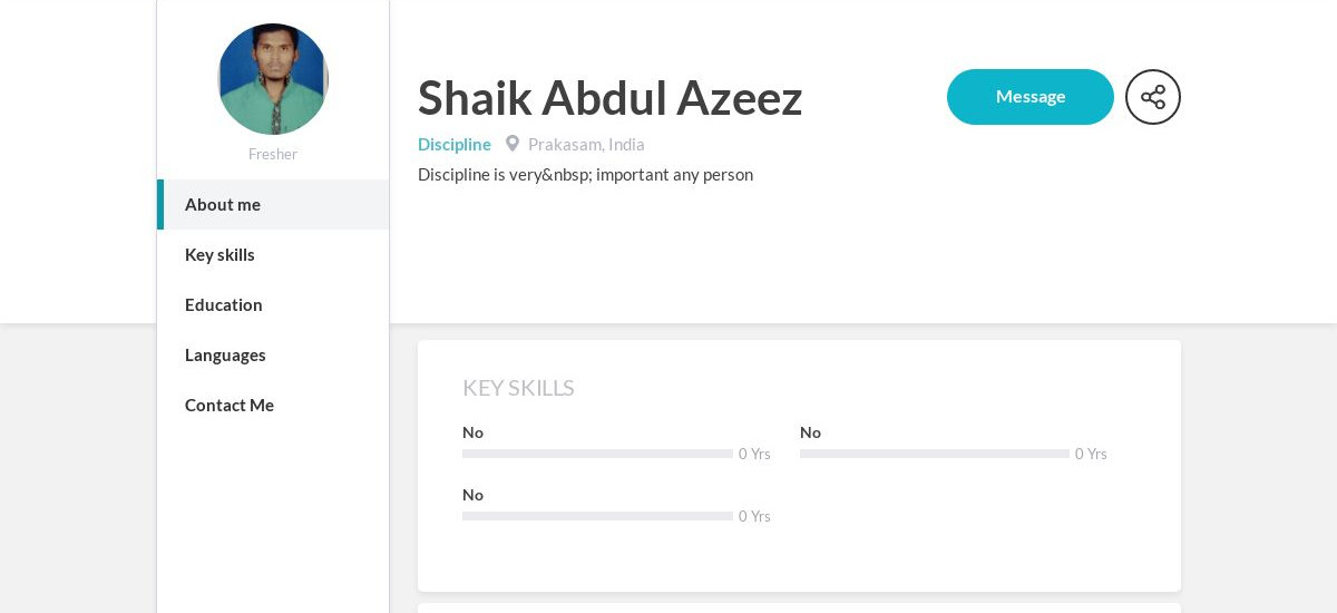 Shaik Abdul Azeez Online Resume | CraftmyCV
