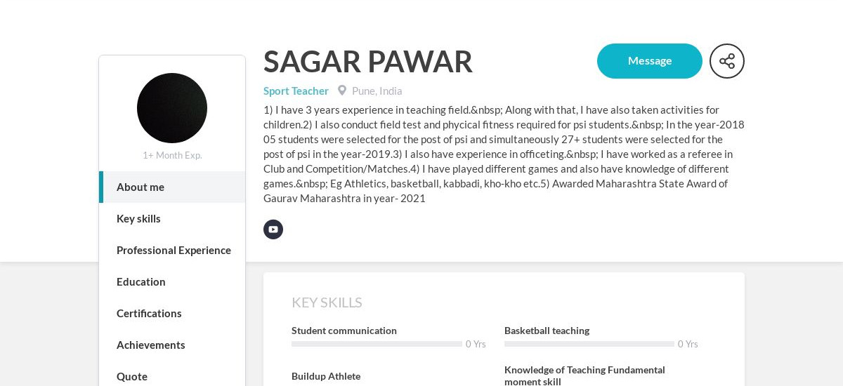 SAGAR PAWAR Online Resume | CraftmyCV