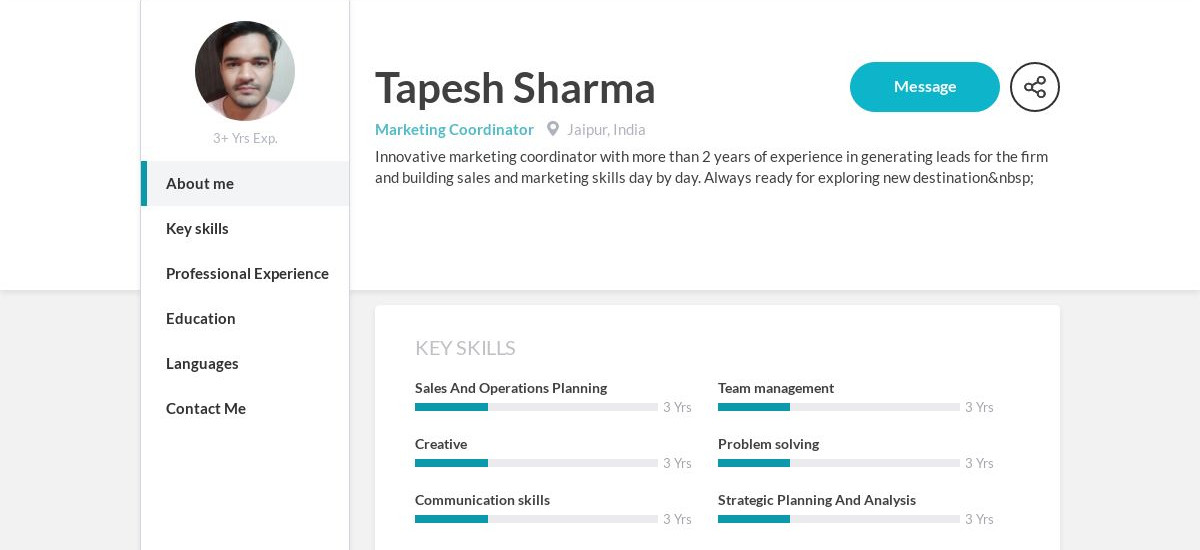 Tapesh Sharma Online Resume | CraftmyCV