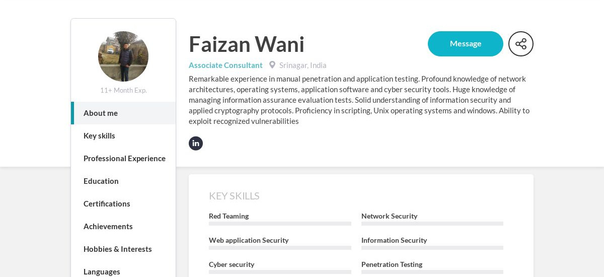 Faizan Wani Online Resume Craftmycv