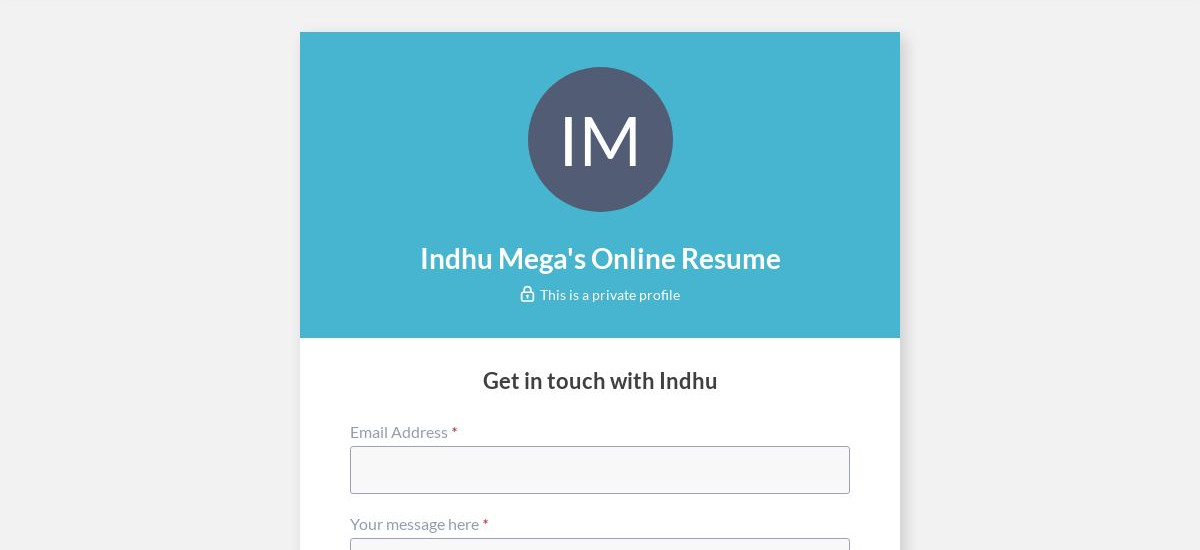 Indhu Mega Online Resume | CraftmyCV
