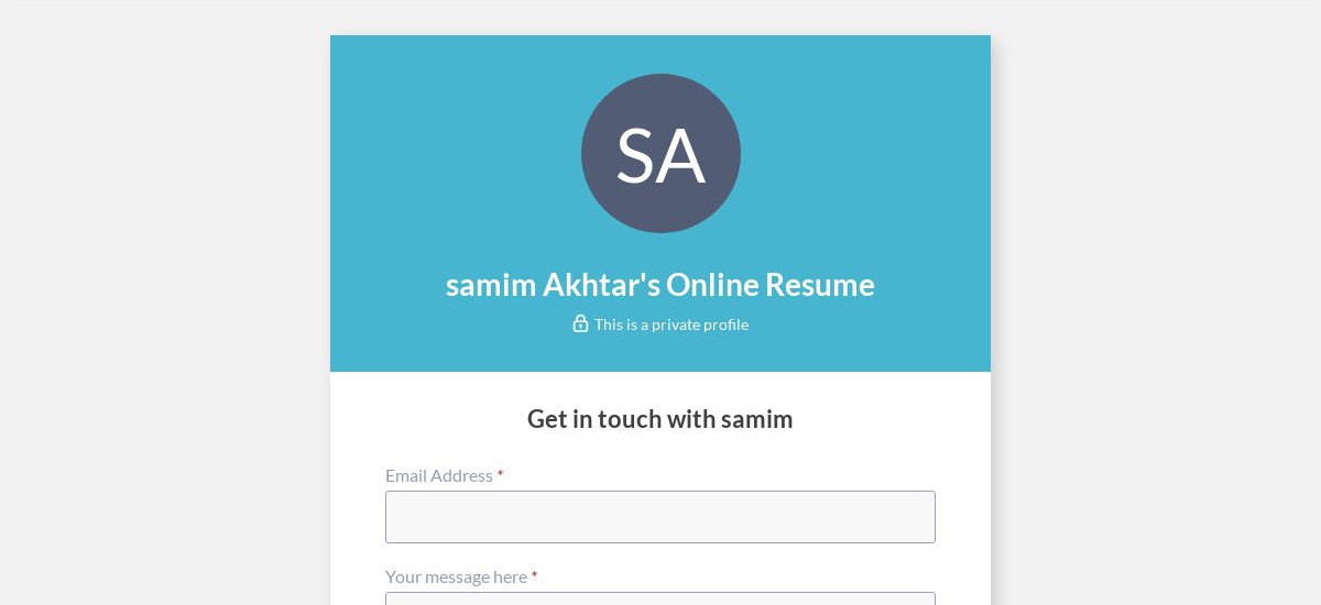 Samim Akhtar Online Resume | CraftmyCV