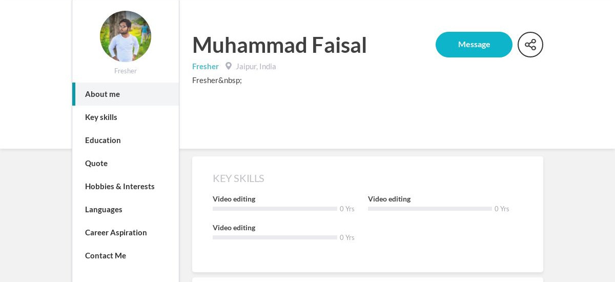 Muhammad Faisal Online Resume | CraftmyCV