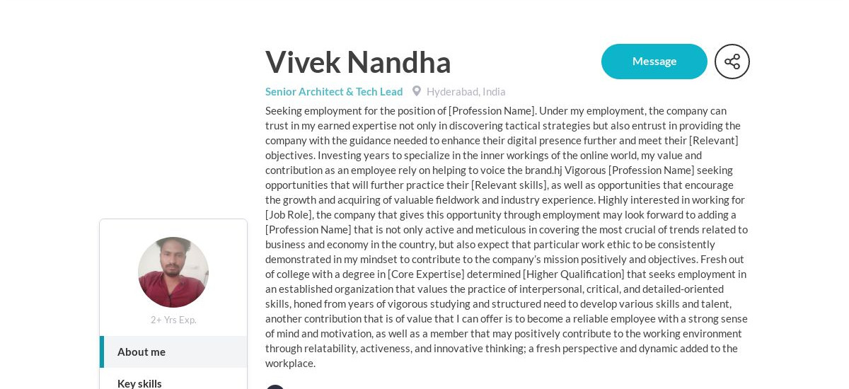 GOLLAPALLI VIVEK Online Resume | CraftmyCV
