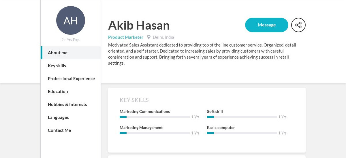 Akib Hasan Online Resume | CraftmyCV
