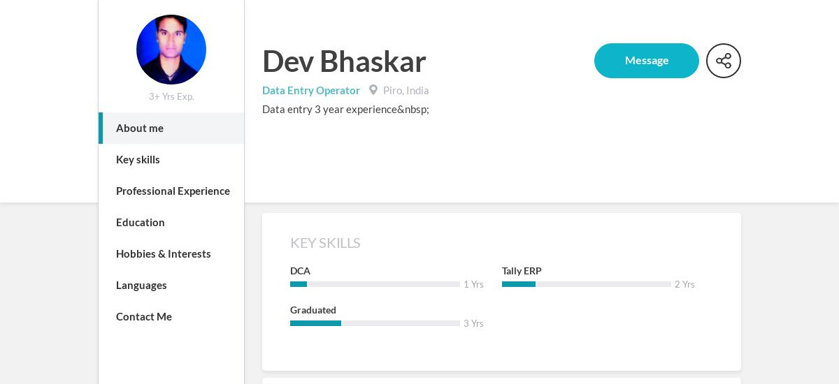 Dev Bhaskar Online Resume | CraftmyCV