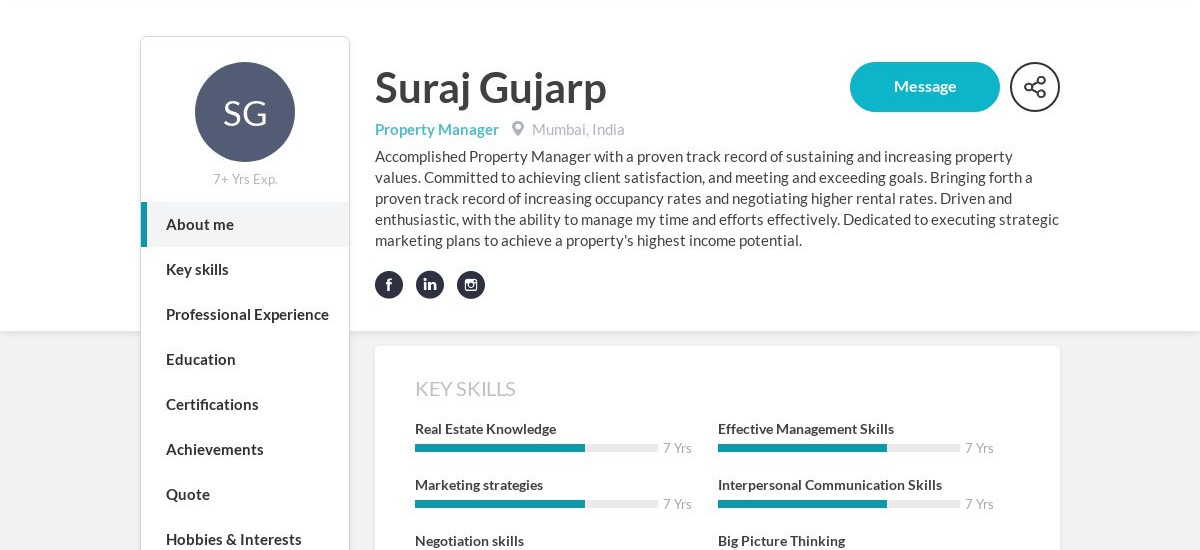 Suraj Gujarp Online Resume | CraftmyCV