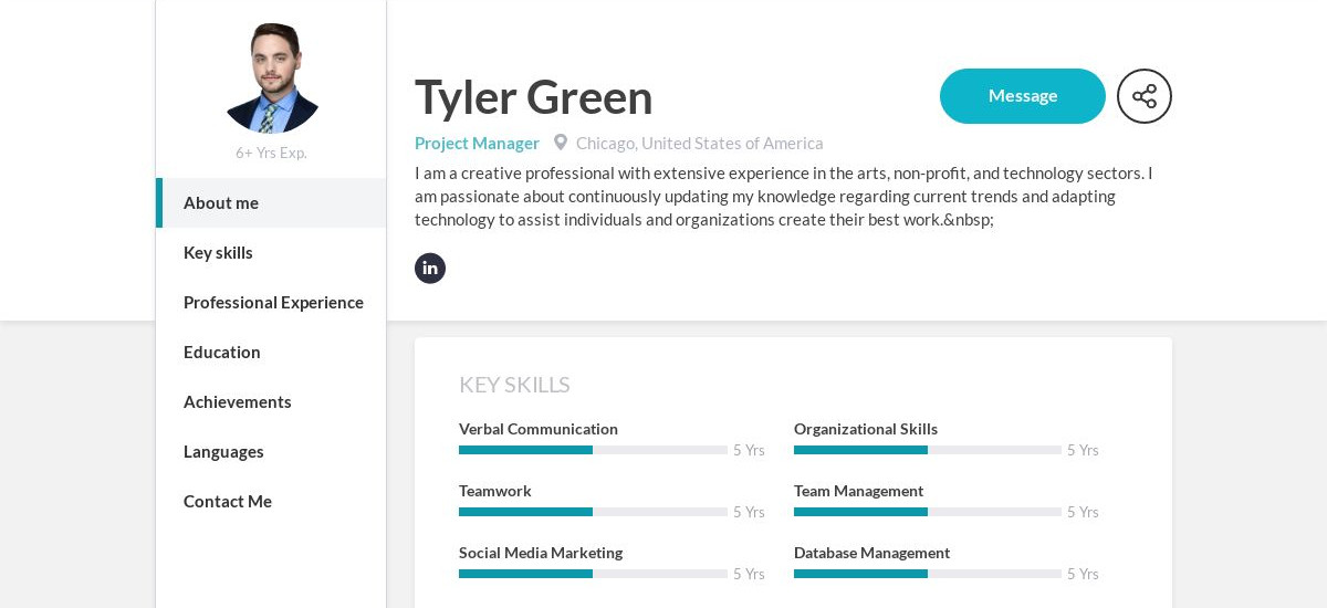 Tyler Green Online Resume | CraftmyCV