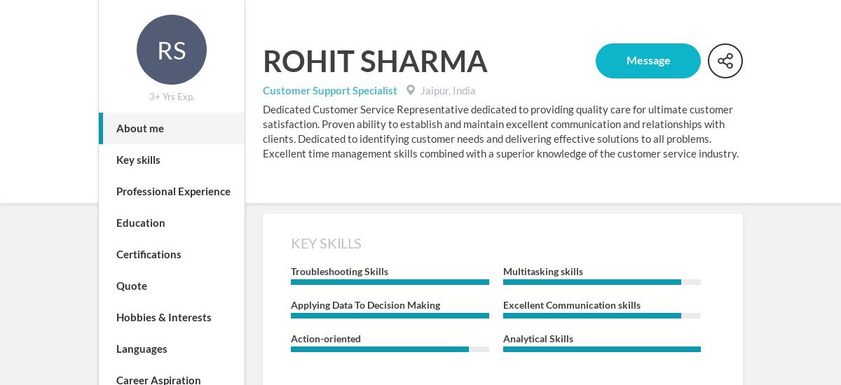 NITIN SHARMA Online Resume | CraftmyCV