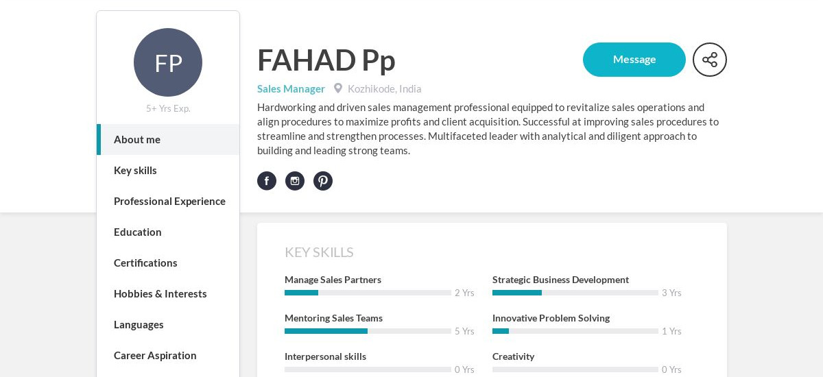 FAHAD Pp Online Resume | CraftmyCV