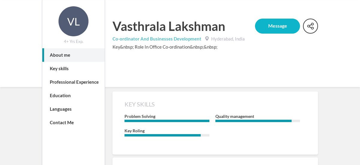 Vasthrala Lakshman Online Resume | CraftmyCV
