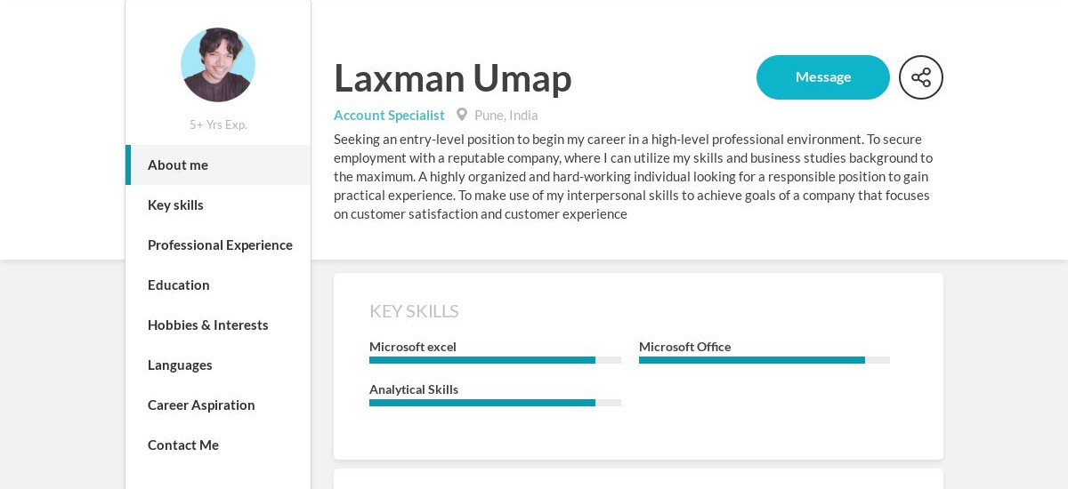 Online Resume | CraftmyCV