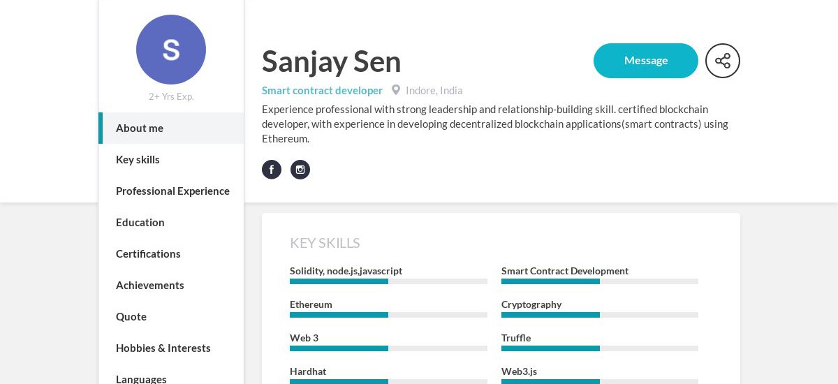 Sanjay Sen Online Resume | CraftmyCV