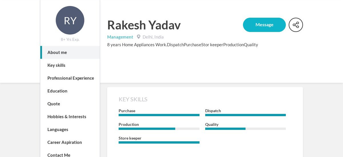 Rakesh Yadav Online Resume | CraftmyCV