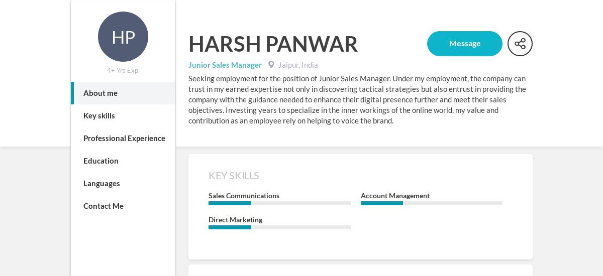 HARSH PANWAR Online Resume | CraftmyCV HARSH PANWAR Online Resume | CraftmyCV