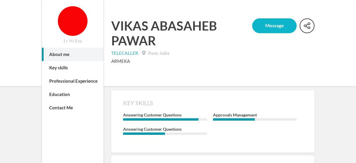 VIKAS ABASAHEB PAWAR Online Resume | CraftmyCV