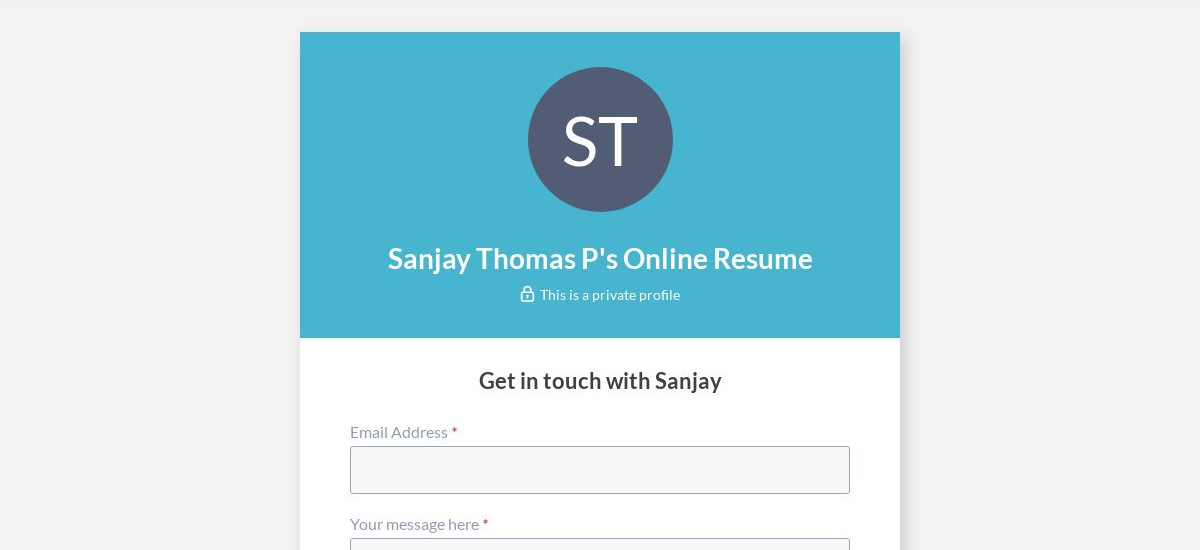 Sanjay Thomas P Online Resume | CraftmyCV