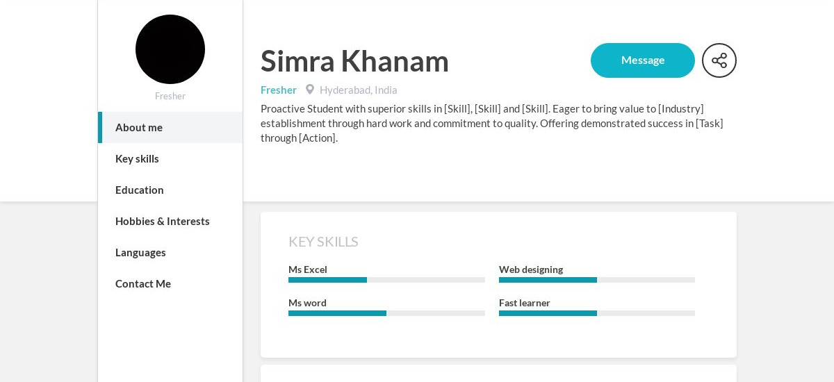 Online Resume | CraftmyCV