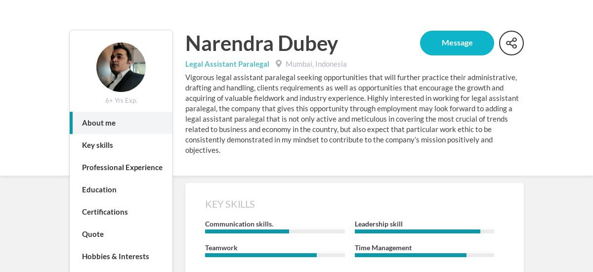 Narendra Dubey Online Resume | CraftmyCV Narendra Dubey Online Resume | CraftmyCV