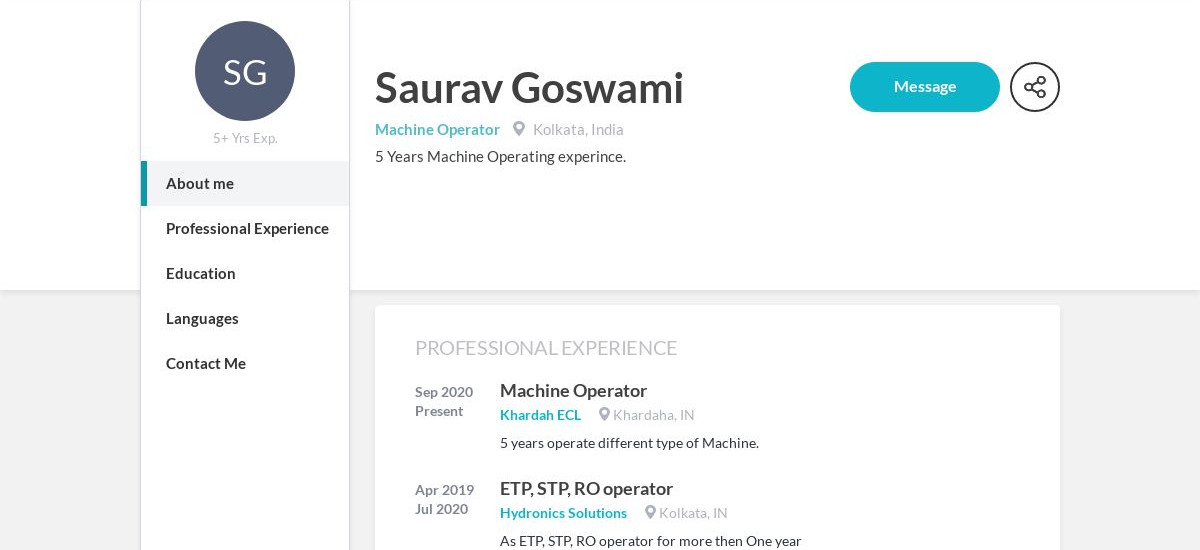 Saurav Goswami Online Resume | CraftmyCV