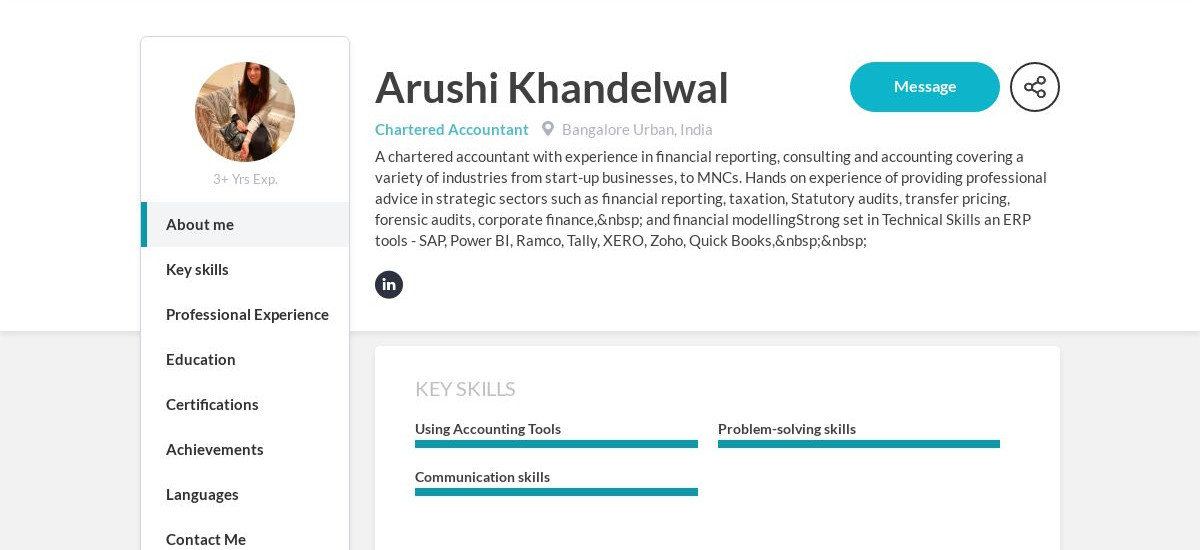 Arushi Khandelwal Online Resume | CraftmyCV